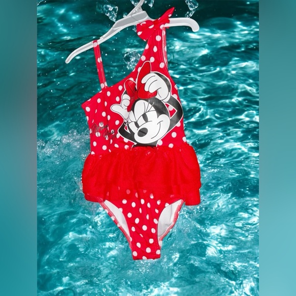 Disney | Swim | Disney Red Polka Dot Minnie Mouse One Piece Swim Suit ...